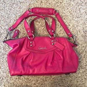 Coach | Bags | Coach Fuschia Pink Leather Satchel Handbag Nwt | Poshmark